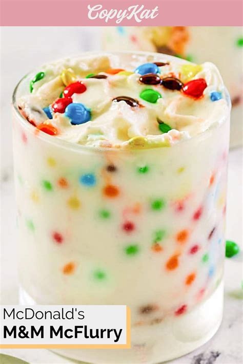 Mcdonalds Mandm Mcflurry Easy Copycat Recipe