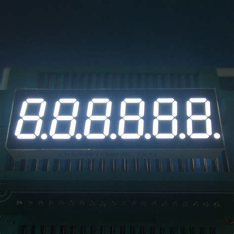Ultra White 9 2mm 6 Digit 7 Segment LED Display Common Cathode For Process Controller 7