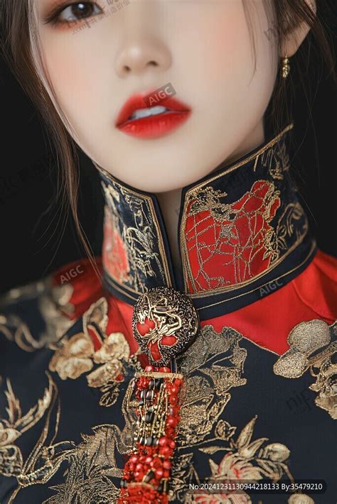 Ai创作图红色系复古 古风嫁衣美女 宫廷少女 东方海派民族旗袍美女 红衣少女设计古风 延禧攻略古风美女 清代红妆 中式造型 画扣旗袍插画 红毛衣的古典少女 古风妆奁 画扣的旗袍插画 厚涂少女