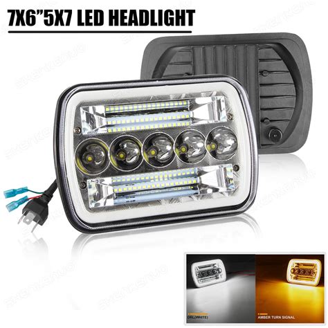 7x6 5x7 Led Headlights High Low Beam Drl Signal For Pontiac Firebird