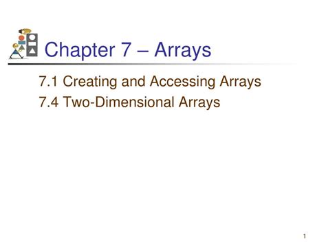 ppt chapter 7 arrays powerpoint presentation free download id 438520