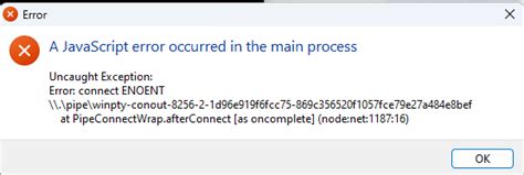 A Javascript Error Occurred In The Main Process · Issue 7125 · Vercel