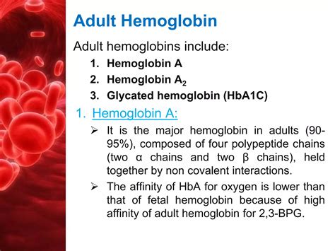 Major Forms Of Hemoglobin And Its Derivatives Hemoglobinopathies PPSX