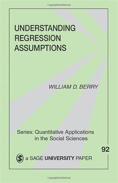 Understanding Regression Assumptions Quantitative Applications In The Social