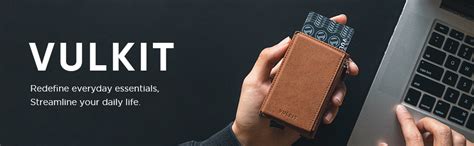 Vulkit Credit Card Holder With Leather Zipper Pocket Pop Up Wallet Rfid Blocking