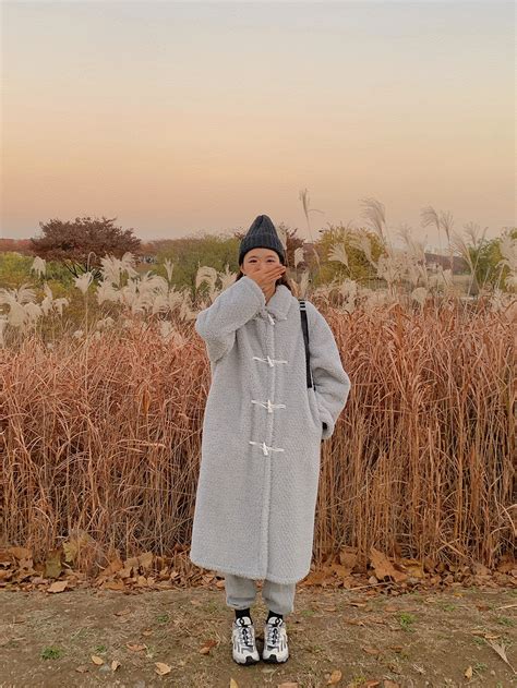 양털 떡볶이 롱 무스탕 코트