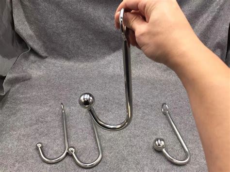 Stainless Steel Anal Butt Plug Hook Bondage Sex Toys Fetish Slave Hemp