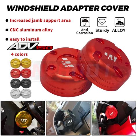 Motorcycle For Adv 150 Cnc Accessories 2pcs Windshield Adapter Cover Trim Shopee Philippines