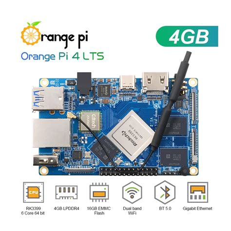 Orange Pi 4 Lts 4gb Ram 16gb Emmc • Make Electronics