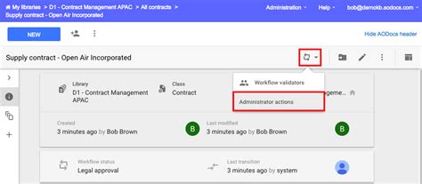 force workflow actions aodocs knowledge base