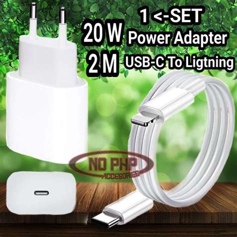 Promo Paket Charger Fast Charging W Usb C To Lightning M Adaptor W Diskon Di Seller