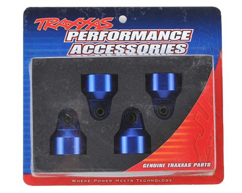 Traxxas Shock Caps Aluminum Blue Anodized Gtx Shocks 4 Spacers 8