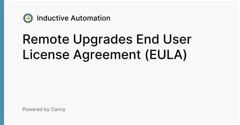 Remote Upgrades End User License Agreement Eula Voters Inductive Automation
