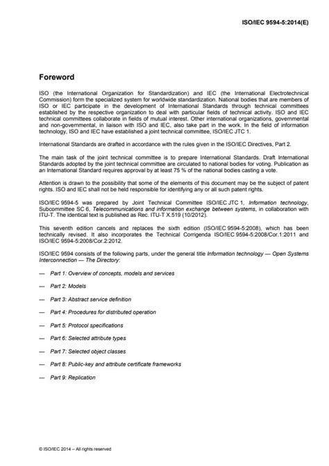 ISO IEC 9594 5 2014 Information Technology Open Systems Interconnection The Directory Part