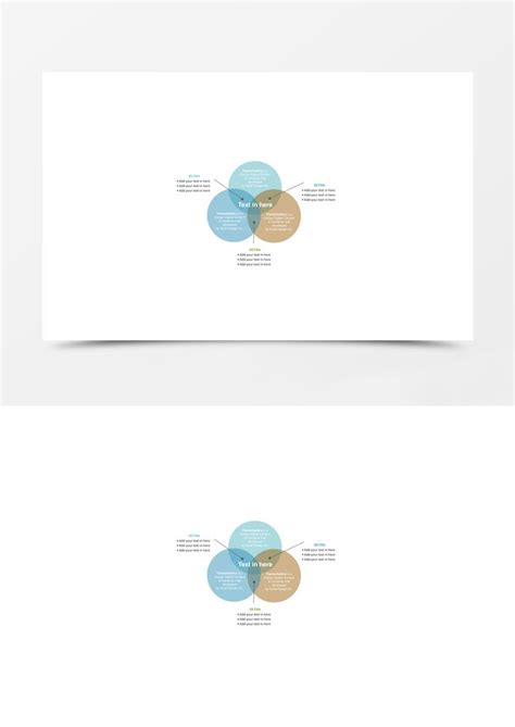 清新配色三项交叉ppt模板素材