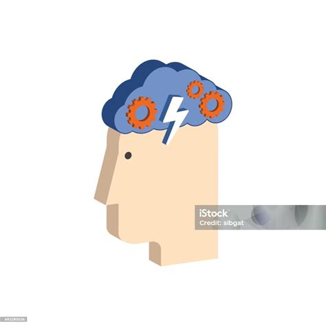 브레인스토밍 개념 기호입니다 플랫 아이소메트릭 아이콘 또는 아이콘입니다 웹 디자인 Ui 모바일 애플 리 케이 션 Infographic 위한 3d 스타일 그림 3차원 형태에