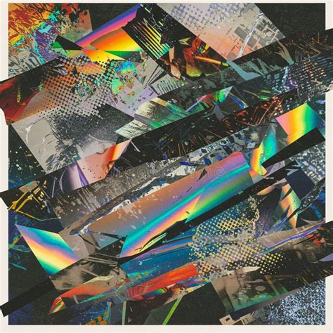 Abstract Digital Artwork Composed Of Overlapping Geometric Shapes And