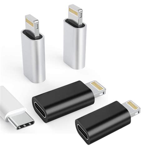 Zouyue Usbc Female To Lightning Male Cable Connector With Data Transmission Connector 4 Count