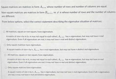 solved square matrices are matrices in form an×n whose