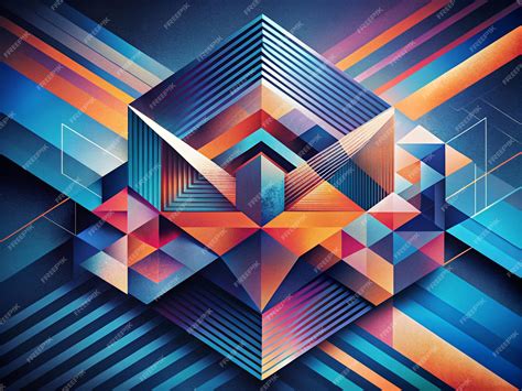 Premium Vector Abstract Geometric Artwork With 3d Shapes