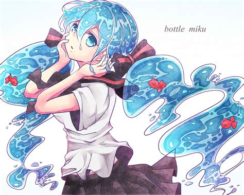 Bottle Miku Hatsune Miku Sonoruru3131 Vocaloid Anime Wallpapers