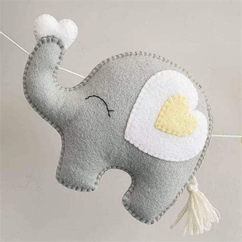 Molde De Elefante Para Imprimir E Usar Em Feltro Eva E Tecido