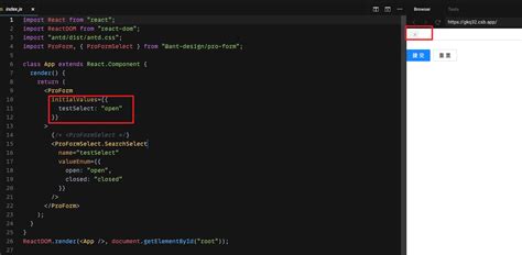 🐛 Bug Proformselect加上searchselect后initialvalues无效 · Issue 2110 · Ant