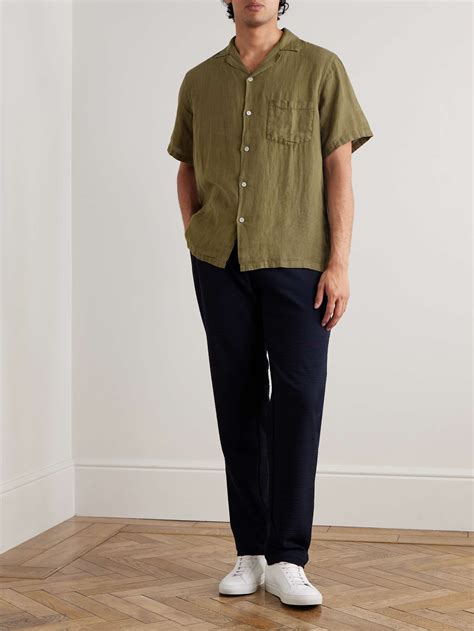 Portuguese Flannel Camp Collar Linen Shirt For Men Mr Porter