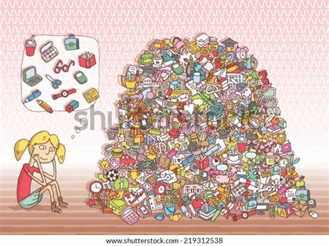 Find Objects Visual Game Solution Hidden Vetor Stock Livre De