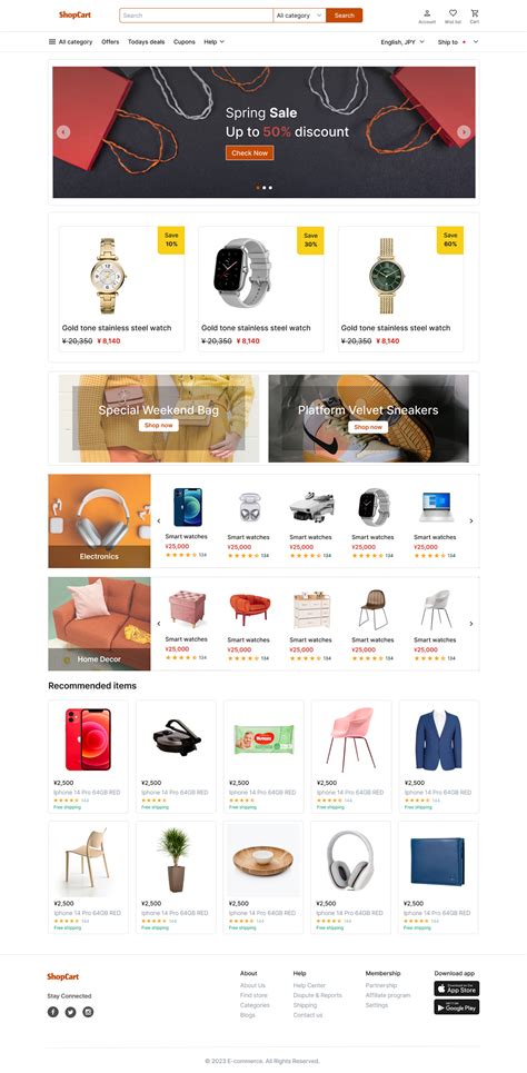 Ecommerce Website Ui Behance