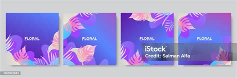 다채로운 그라데이션 꽃과 기하학적 요소가있는 트렌디 한 추상적 인 포스트 스토리 아트 템플릿 소셜 미디어 게시물 모바일 앱 배너 디자인 및 웹 인터넷 광고에 적합합니다 패션