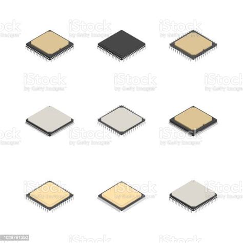 3d 벡터 일러스트 레이 션에에서 서로 다른 프로세서의 집합입니다 Cpu에 대한 스톡 벡터 아트 및 기타 이미지 Cpu 컴퓨터 칩 반도체 Istock