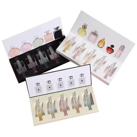Coated Paper Full Color Printed Perfume Sample Discovery Set Testing
