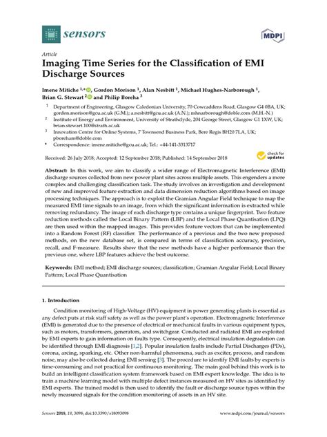 Imaging Time Series For The Classification Of Emi Pdf