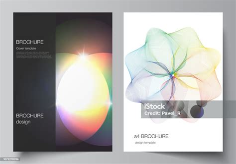 A4 형식 현대 표지 샘플 레이아웃의 벡터 일러스트 레이 션 브로셔 잡지 전단지 책자 보고서에 대 한 서식 파일을 디자인 합니다 최소한의 디자인의 추상 화려한 기하학적 배경