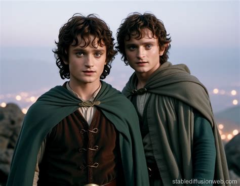 Frodo And Sams Detailed Adventure Stable Diffusion Online
