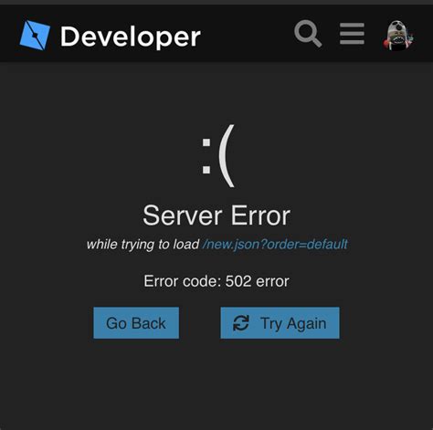 Dev Forum Is Throwing 502 Errors Forum Help Developer Forum Roblox