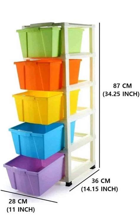 Glossy Plastic Modular Drawer 5 Drawers Wall Mount At Rs 420 Piece In Rajkot