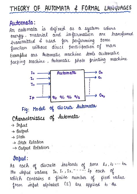Automata Theory Of Automata Formal Languages Studocu