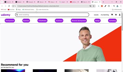 Saravana Moorthi On Linkedin Webdevelopment Html Css Projectshowcase Udemyclone