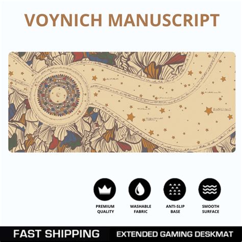 Nekomech Deskmat Deskpad Mouse Pad Voynich Manuscript Xl Large Shopee