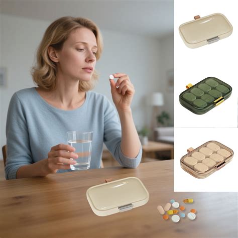 Medication Dispenser Portable Pill Organizer With Accurate Dosing