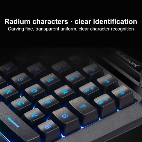 D15 Ergonomic Single One Hand Backlit Gaming Keybo Vicedeal