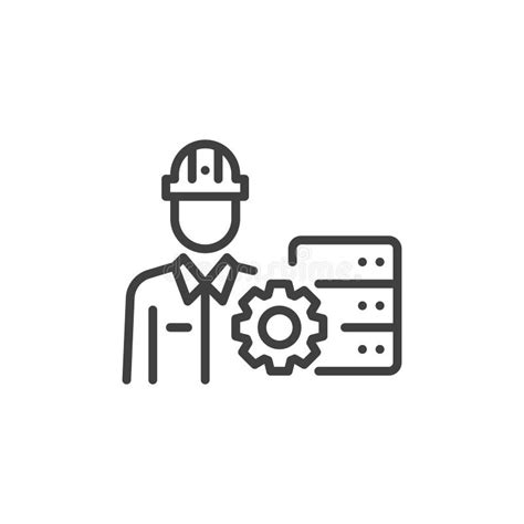 Data Engineer Line Icon Stock Vector Illustration Of Pictogram 310898045