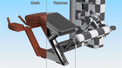3d Black Prone Leg Curl Trainer Turbosquid 2114172