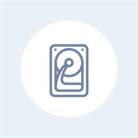 HDD Hard Disk Drive Line Icon Vector Art At Vecteezy