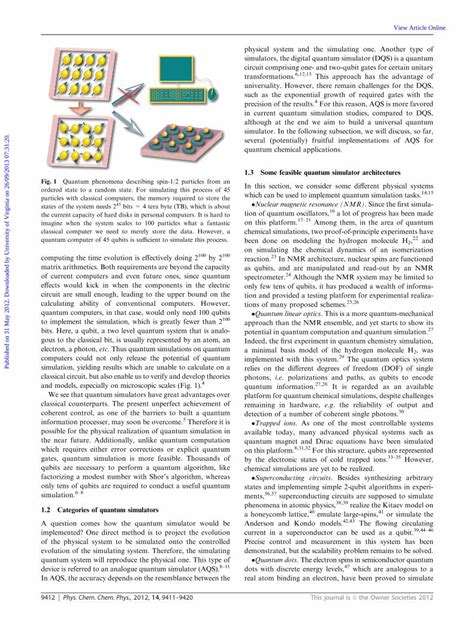 Pdf Quantum Chemistry Simulation On Quantum Computers Theories And Experiments Dokumentips