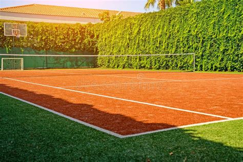 Empty Tennis Practice Court Stock Image Image Of Exercise Outdoor