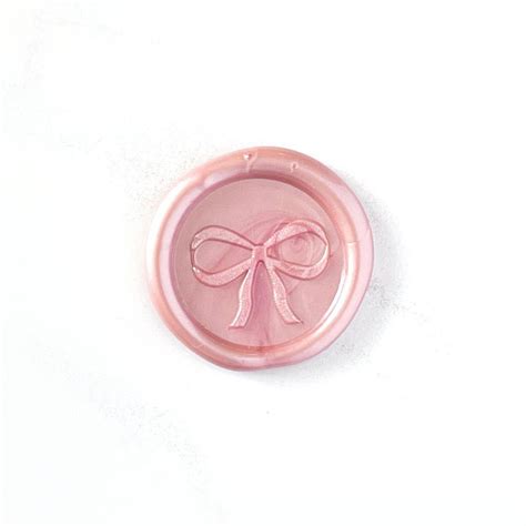 Bow Wax Seal In Blush Pack Of 10 Wax Seals By Abby Choi Minted