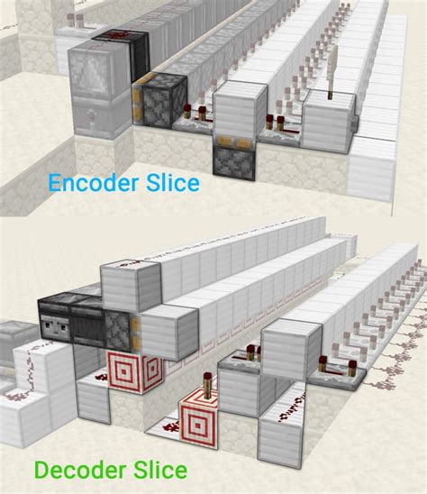 A Simple Encoder Decoder To Help Connect 15 Inputs With 15 Outputs Via A Single Redstone Line